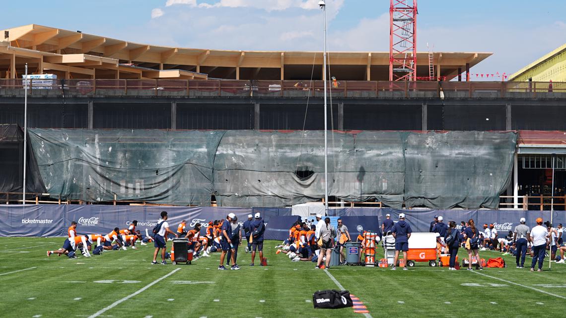 Broncos to hold training camp with a new look during construction ...