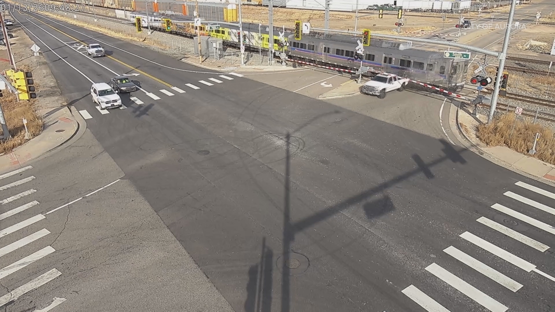 Police looking for driver who fled after hitting A Line train in Aurora ...