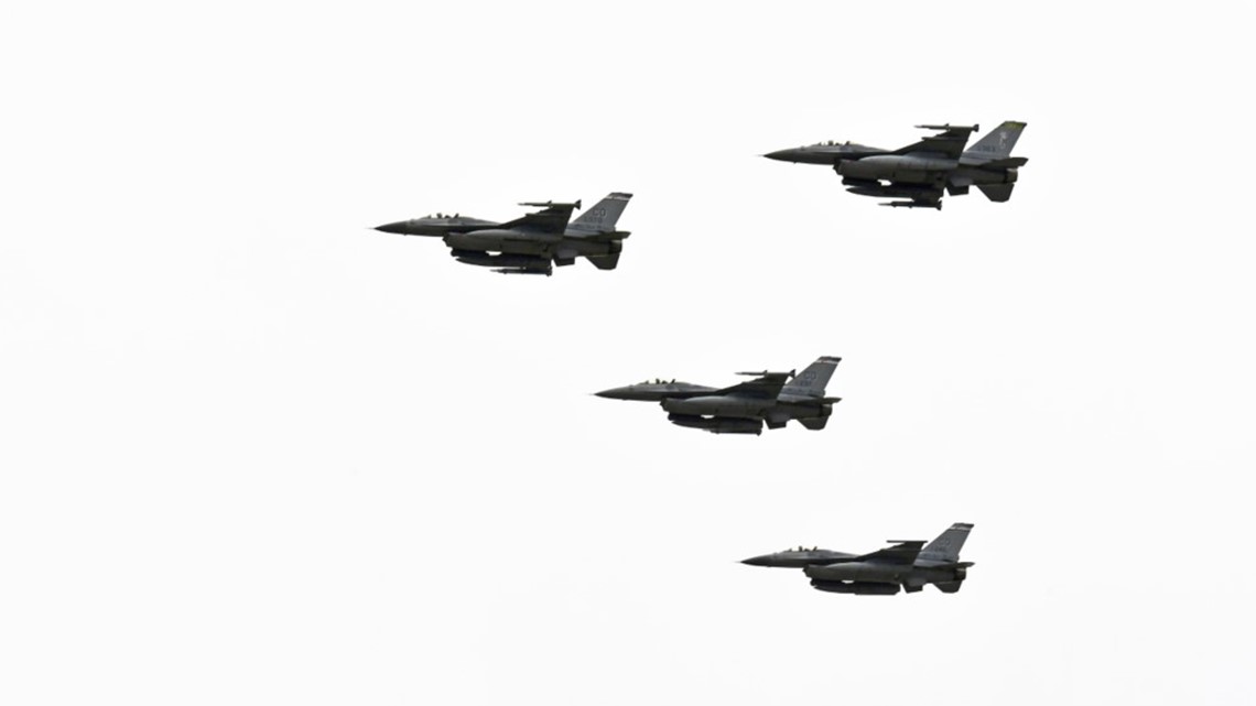 WATCH: Airplane parade flies over Denver metro area on May 14 | 9news.com