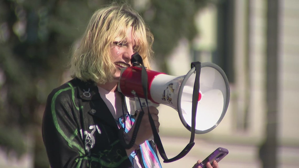 Rally for trans rights held at Colorado state capitol | 9news.com