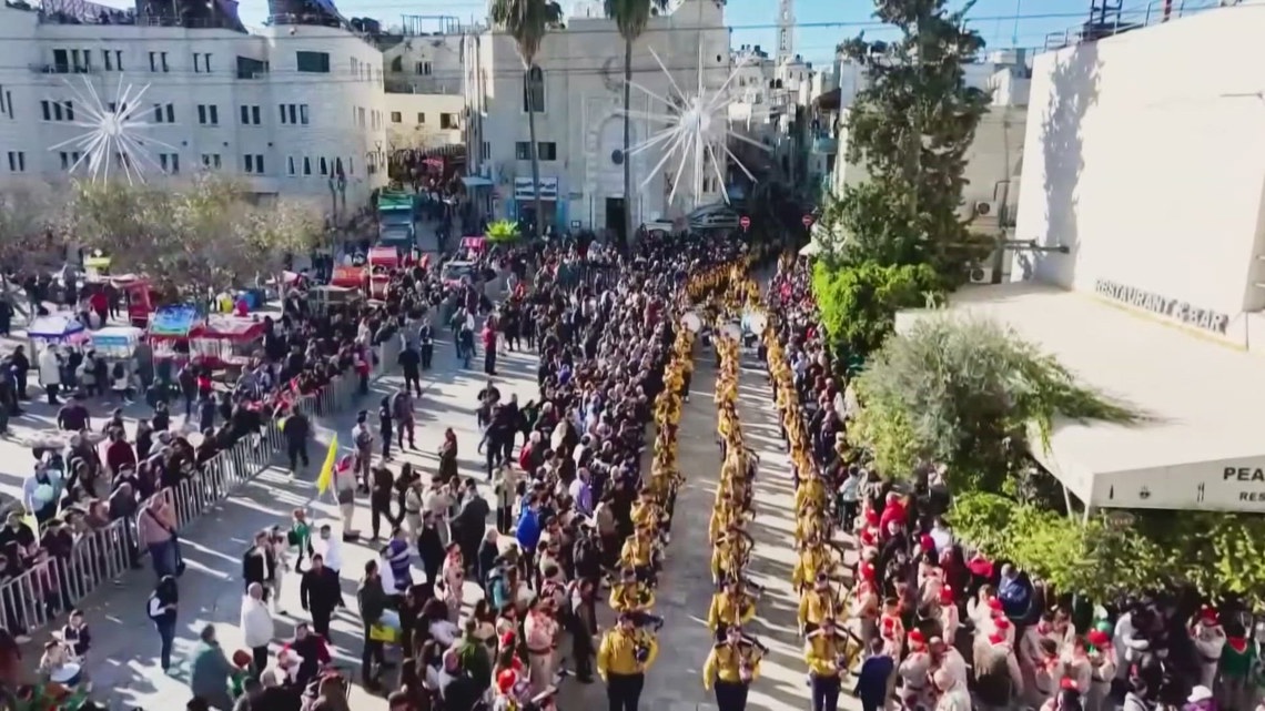 Bethlehem holds first Christmas celebration in three years | 9news.com