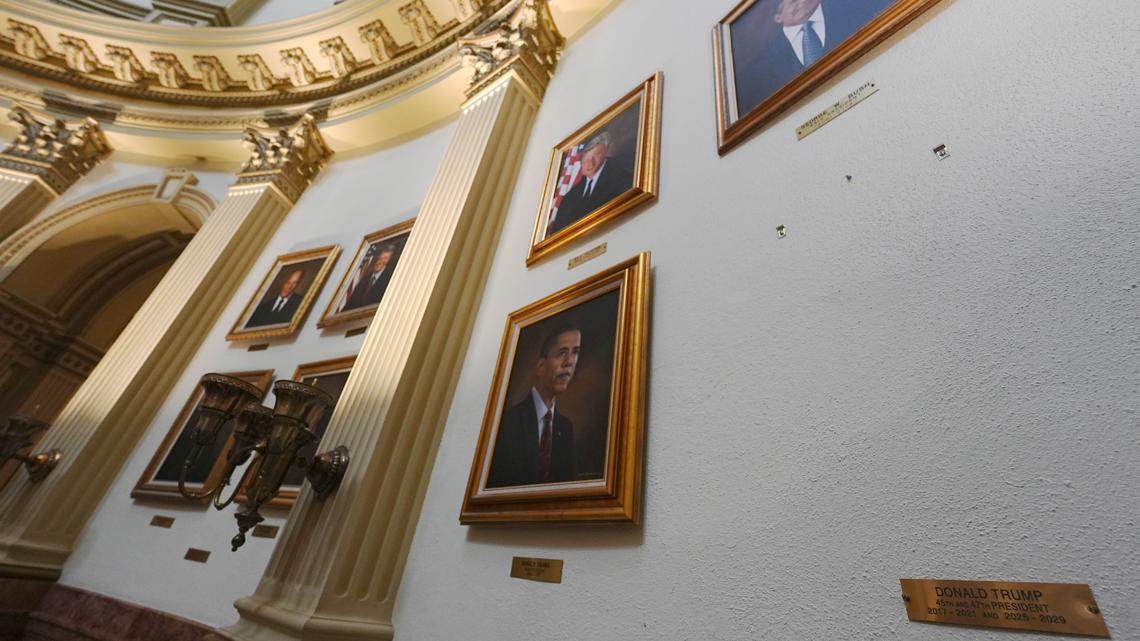 'Distorted' Trump portrait removed from Colorado Capitol wall | 9news.com