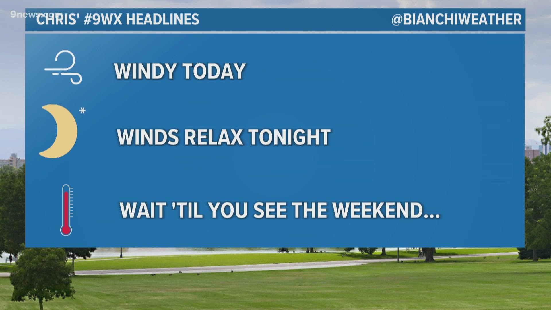 Windy Wednesday as mild temperatures return | 9news.com