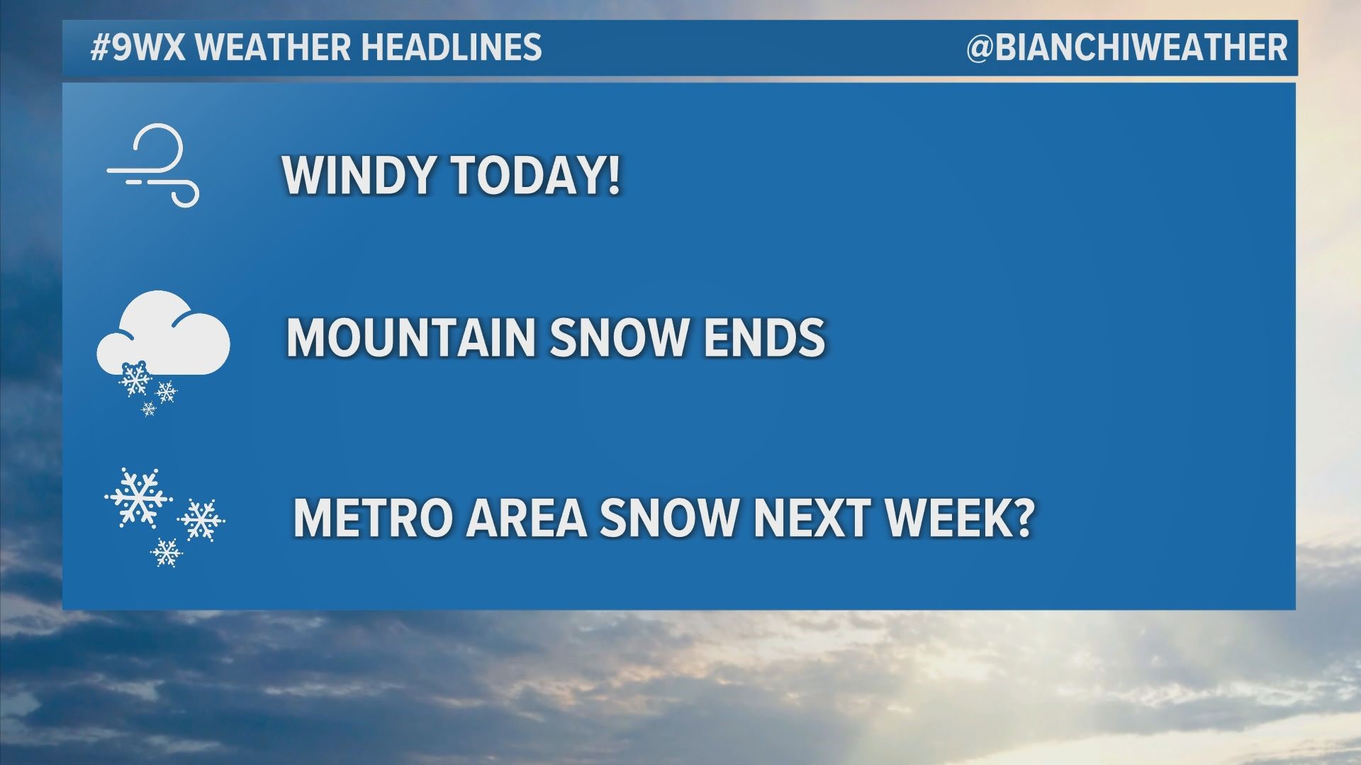 Sunny but windy Thursday for Denver | 9news.com