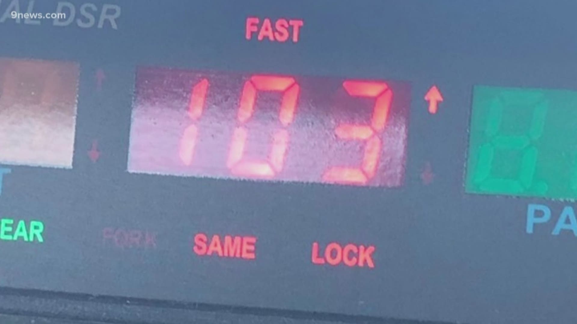CSP shares photo of driver going 103 mph in construction zone | 9news.com