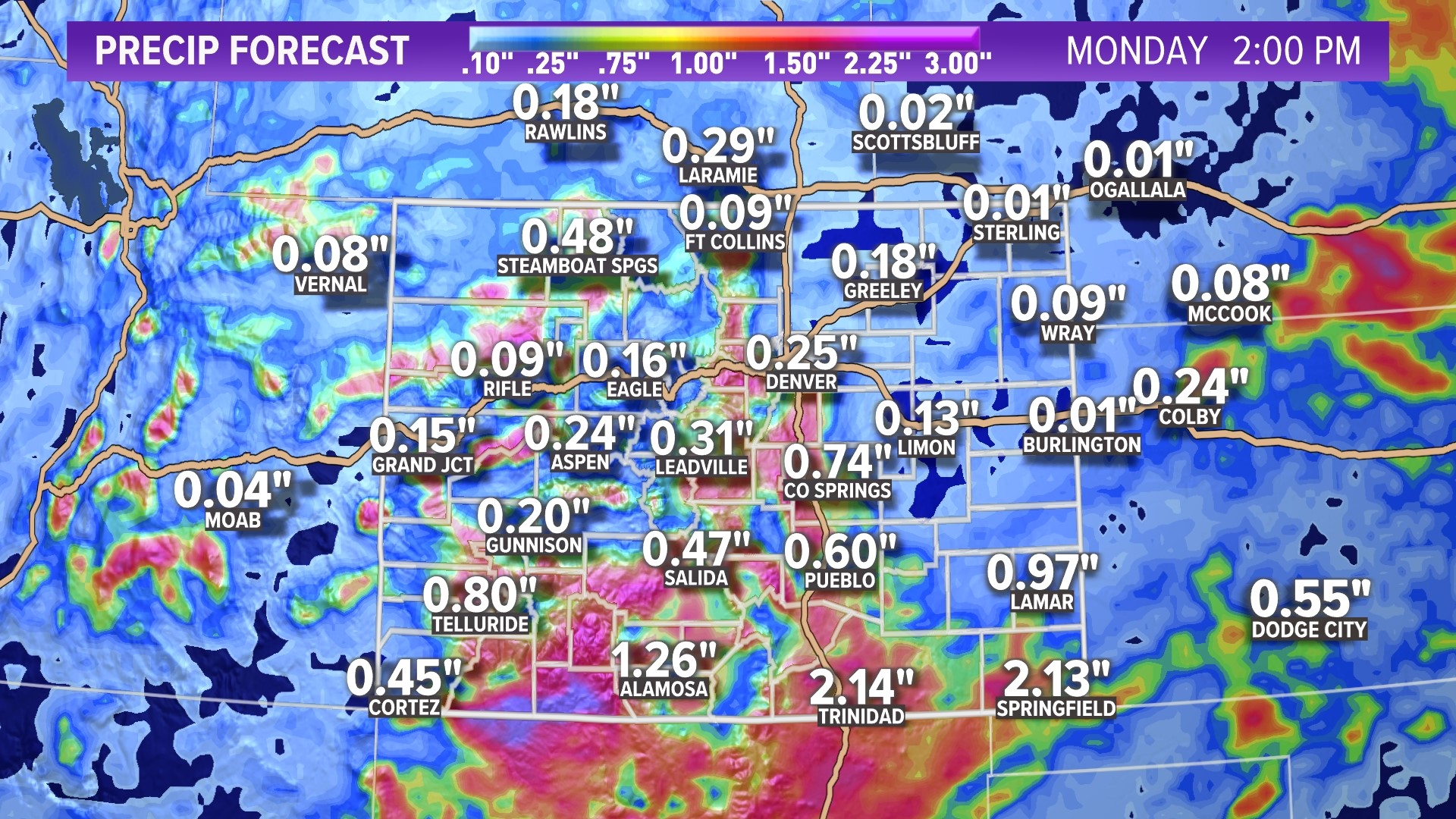 Colorado weather: Monsoon set to deliver heavy weekend rain | 9news.com