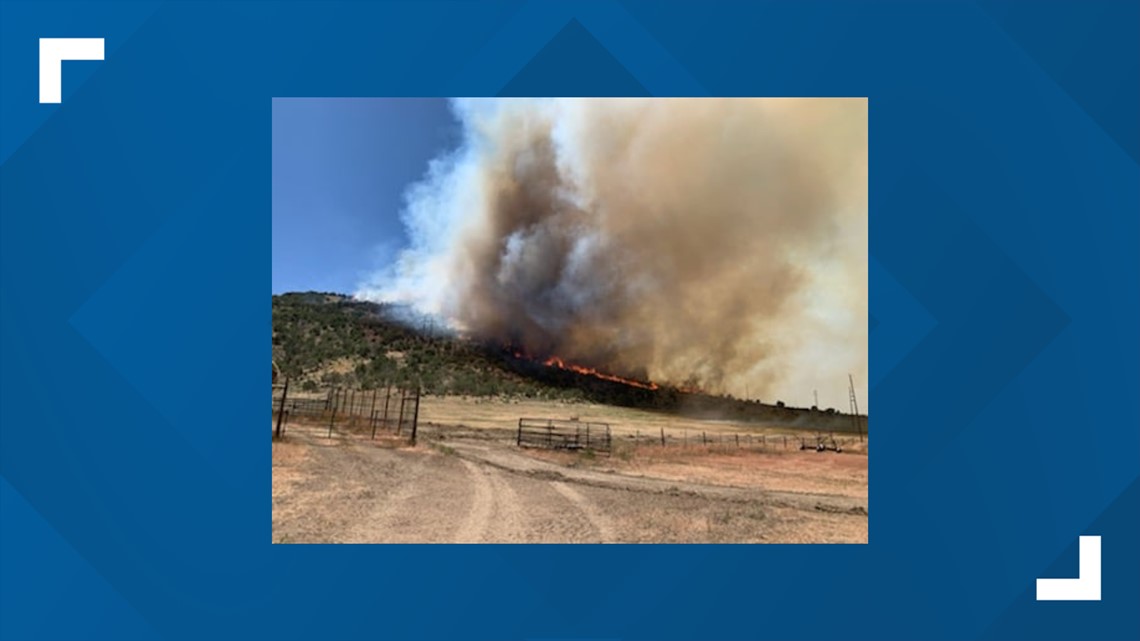 Wildfire burning off Highway 13 between Craig and Meeker | 9news.com