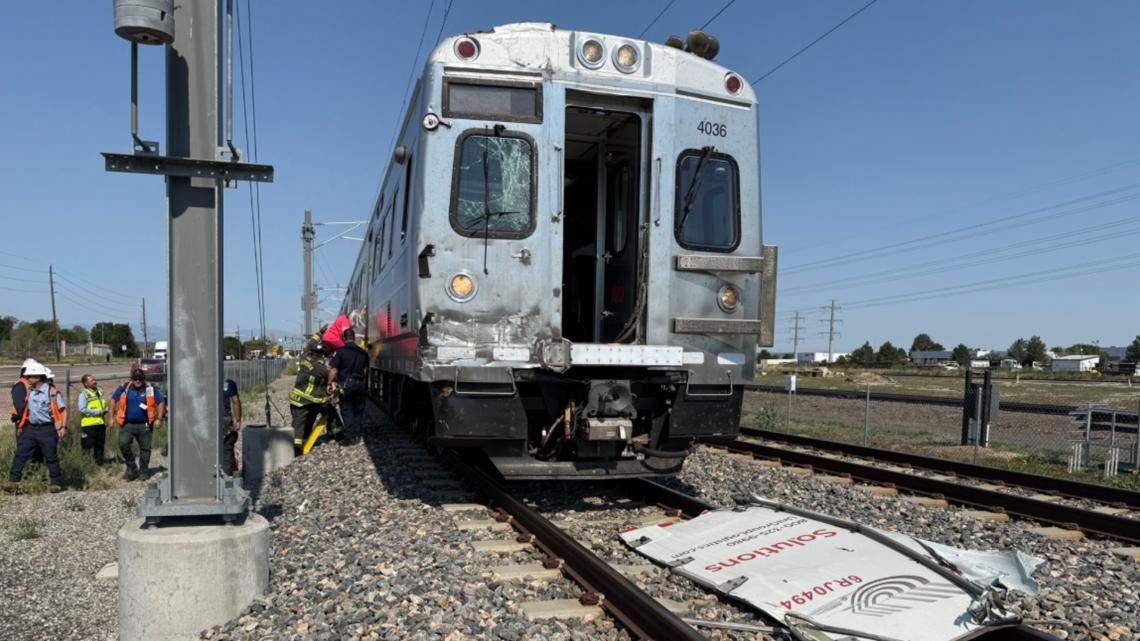 RTD A Line train resumes after crash with semitruck in Aurora | 9news.com