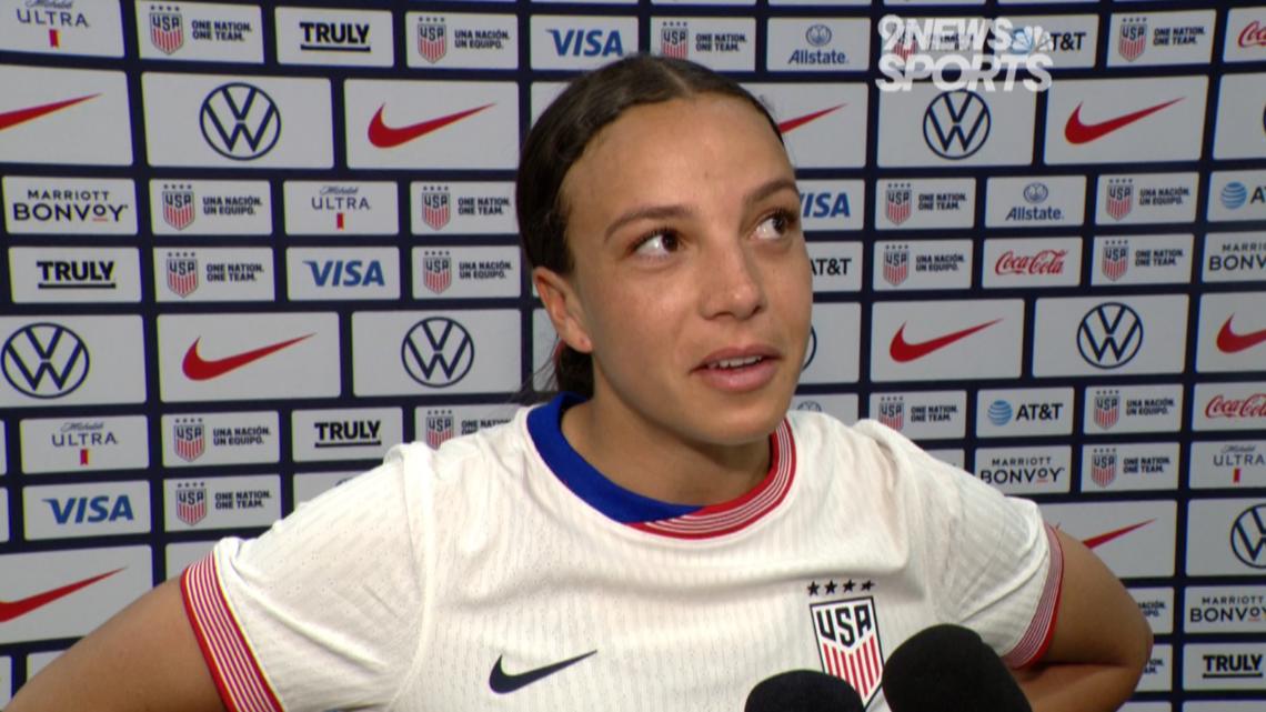 Mallory Swanson speaks after USWNT friendly victory over South Korea ...