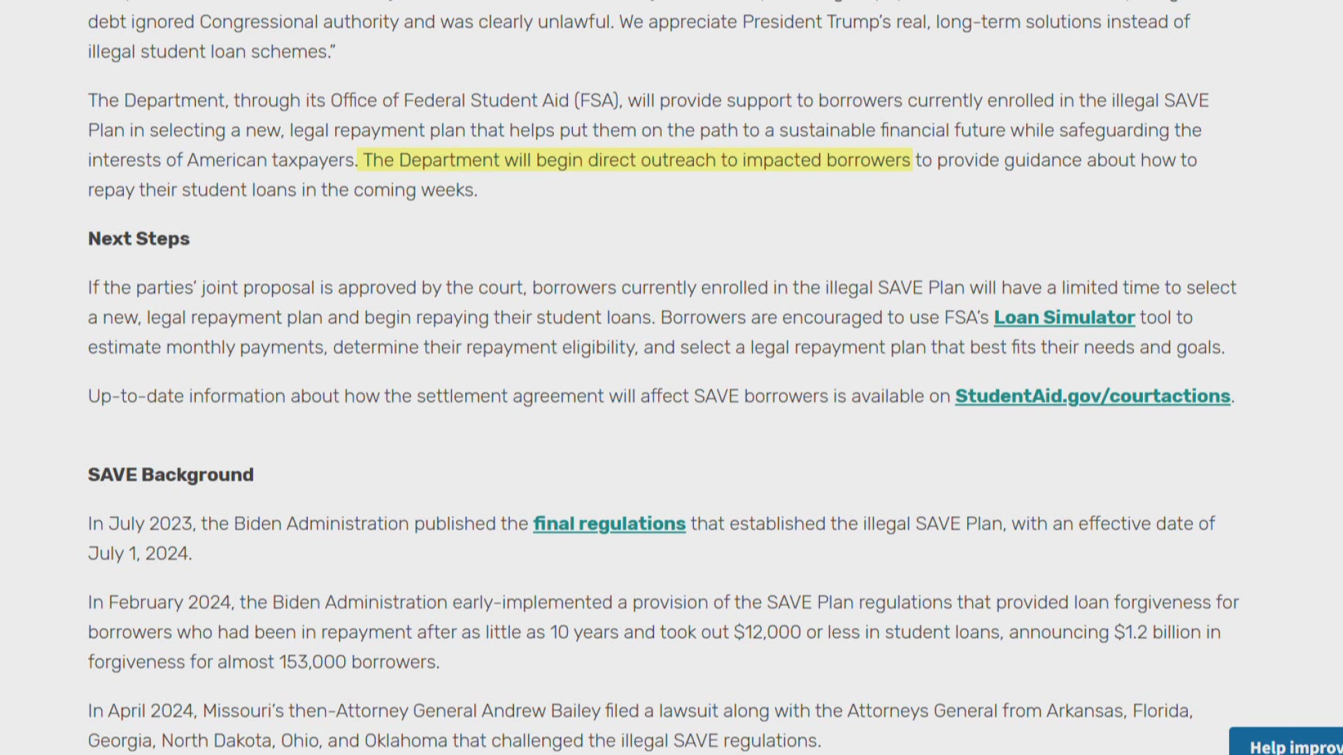 Trump administration moved to end SAVE student loan program | 9news.com