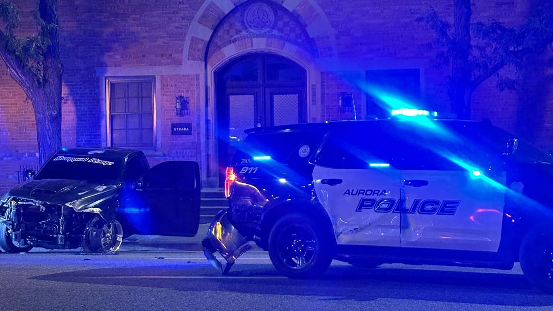 Aurora police arrest driver after pursuit into Denver | 9news.com
