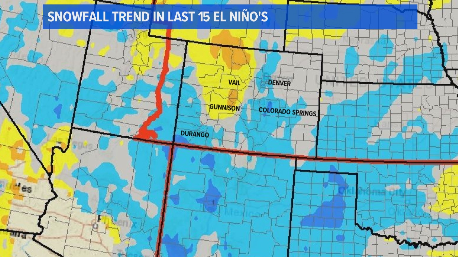 Colorado snowpack below average during strong El Niños | 9news.com