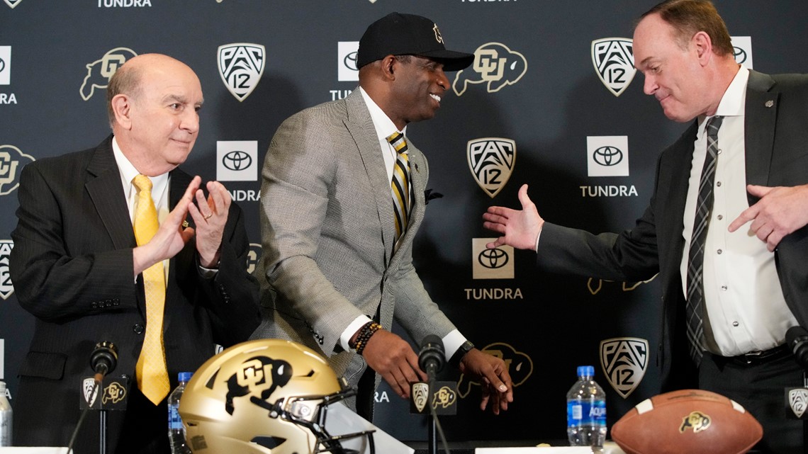 Colorado superfan Peggy Coppom meets Deion 'Coach Prime' Sanders ...
