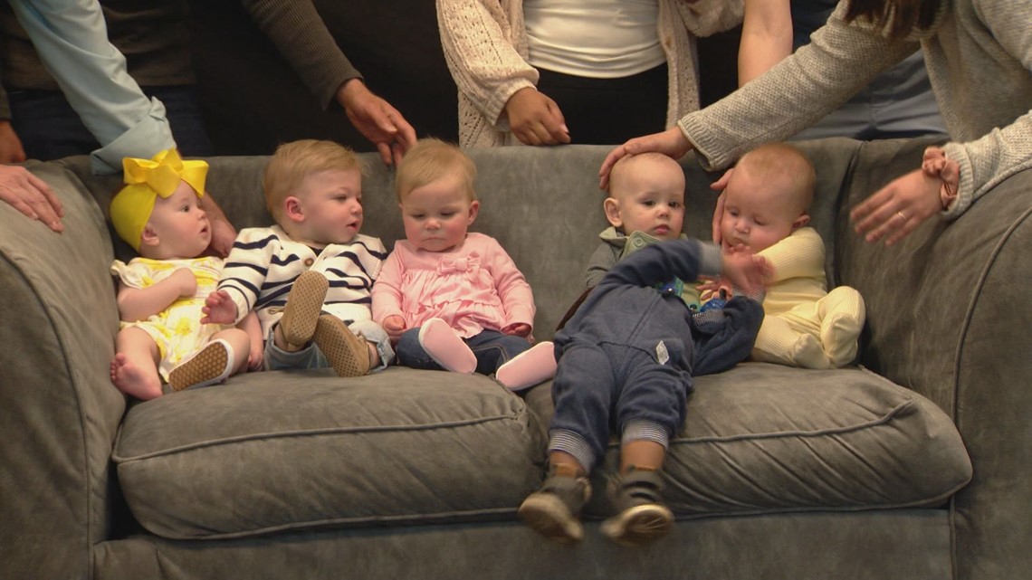 We tried to get 6 of the 9NEWS babies together for a photo. Here's how ...