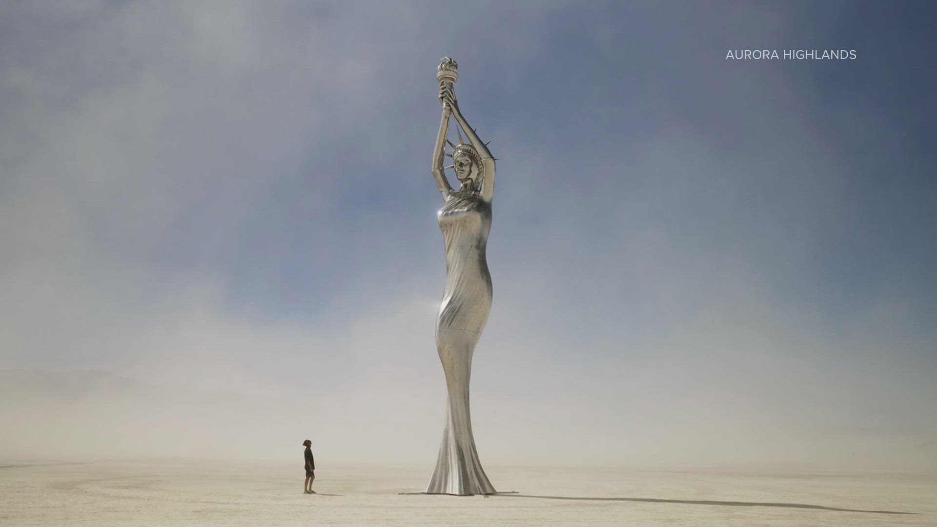 Meet Liberty: Massive 58-foot sculpture installed in Aurora | 9news.com