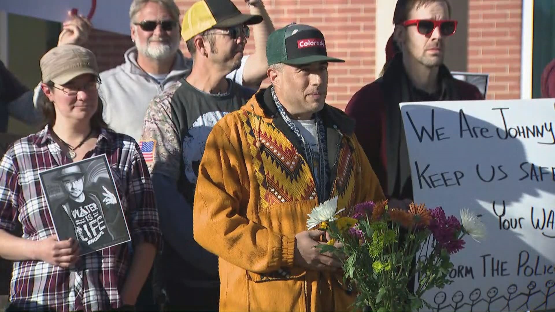 Friends of Johnny Hurley rally in Golden after DA decision | 9news.com