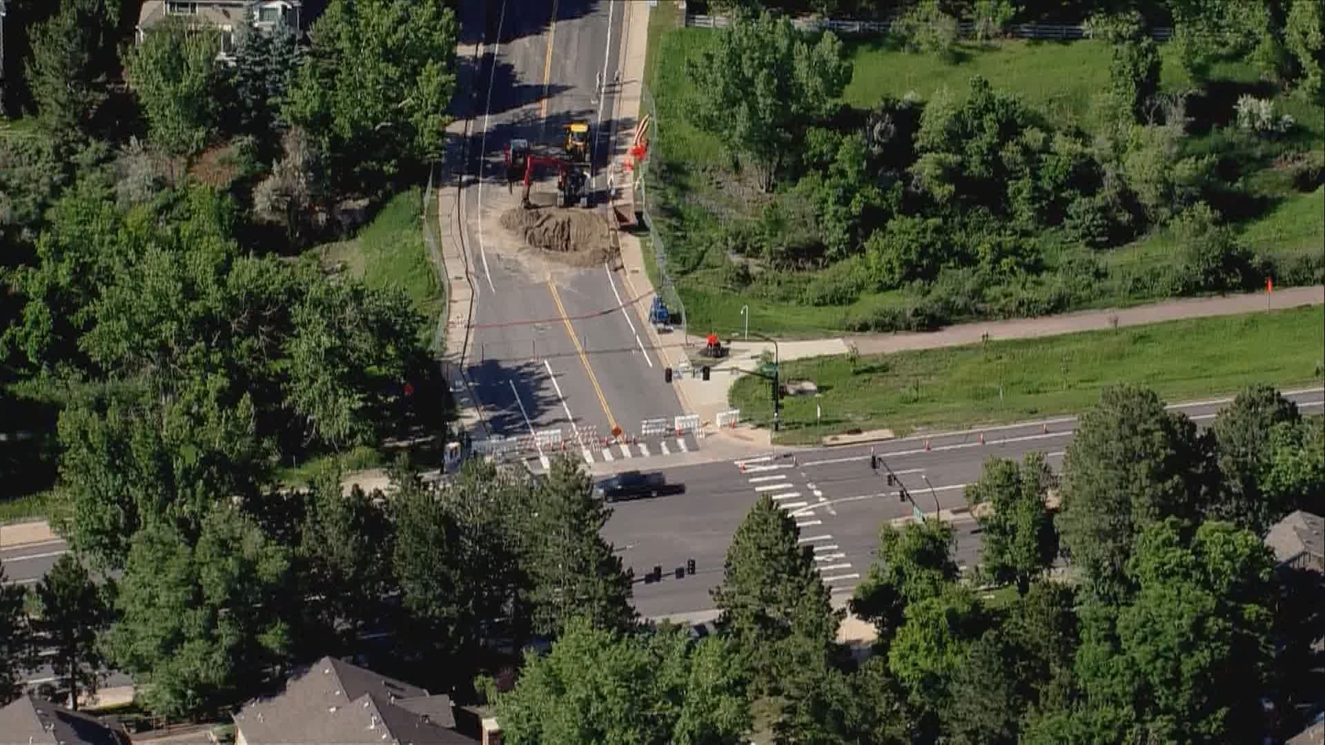 Portion of Jackass Hill Road in Littleton closed due to sinkhole ...