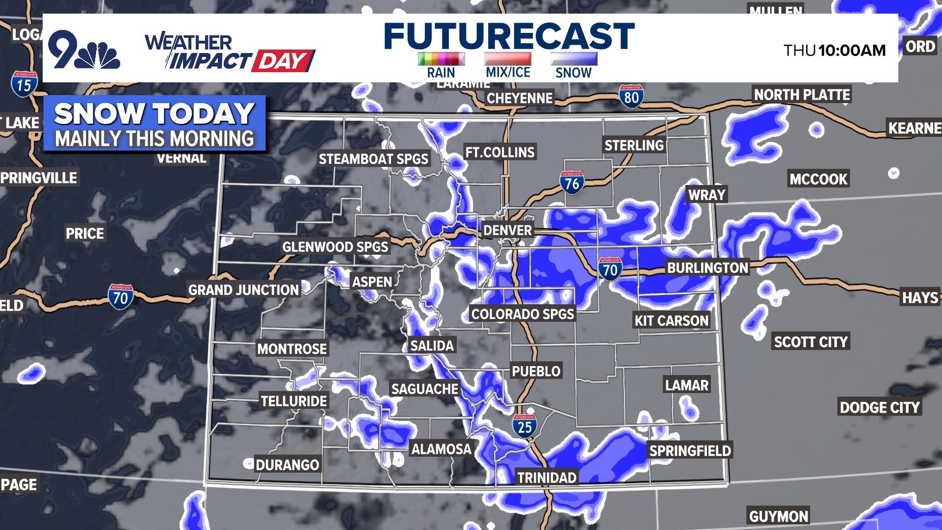 Denver forecast: Snow falling Thursday morning, winter weather in ...