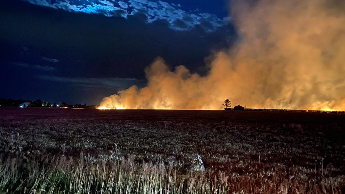 Professional firework show sparks grass fire near Windsor | 9news.com