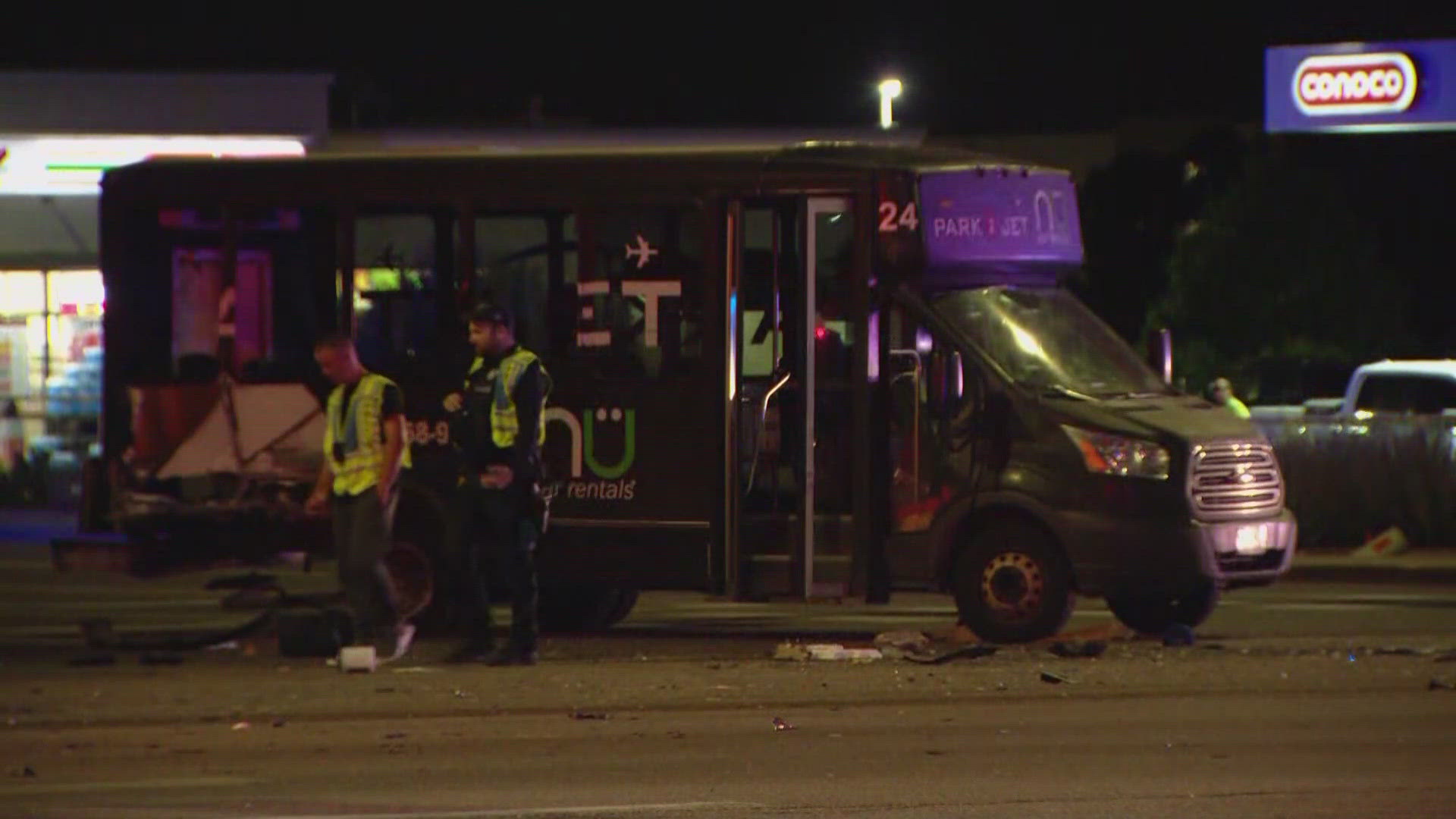 One killed, several others hurt in shuttle bus crash near DIA | 9news.com