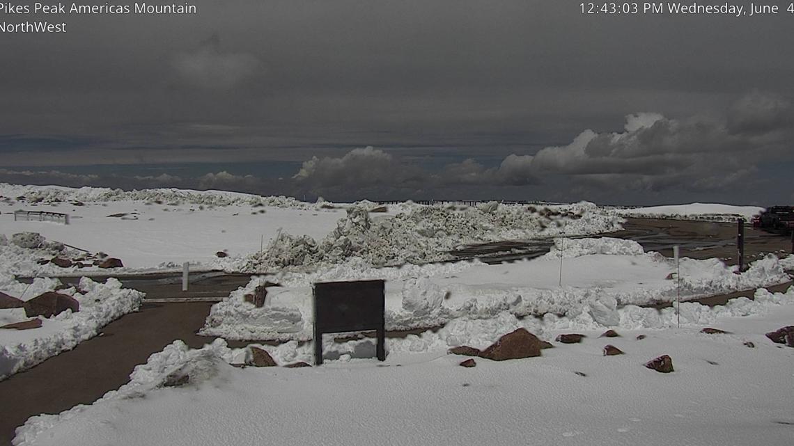 Pikes Peak gets fresh snow in June | 9news.com