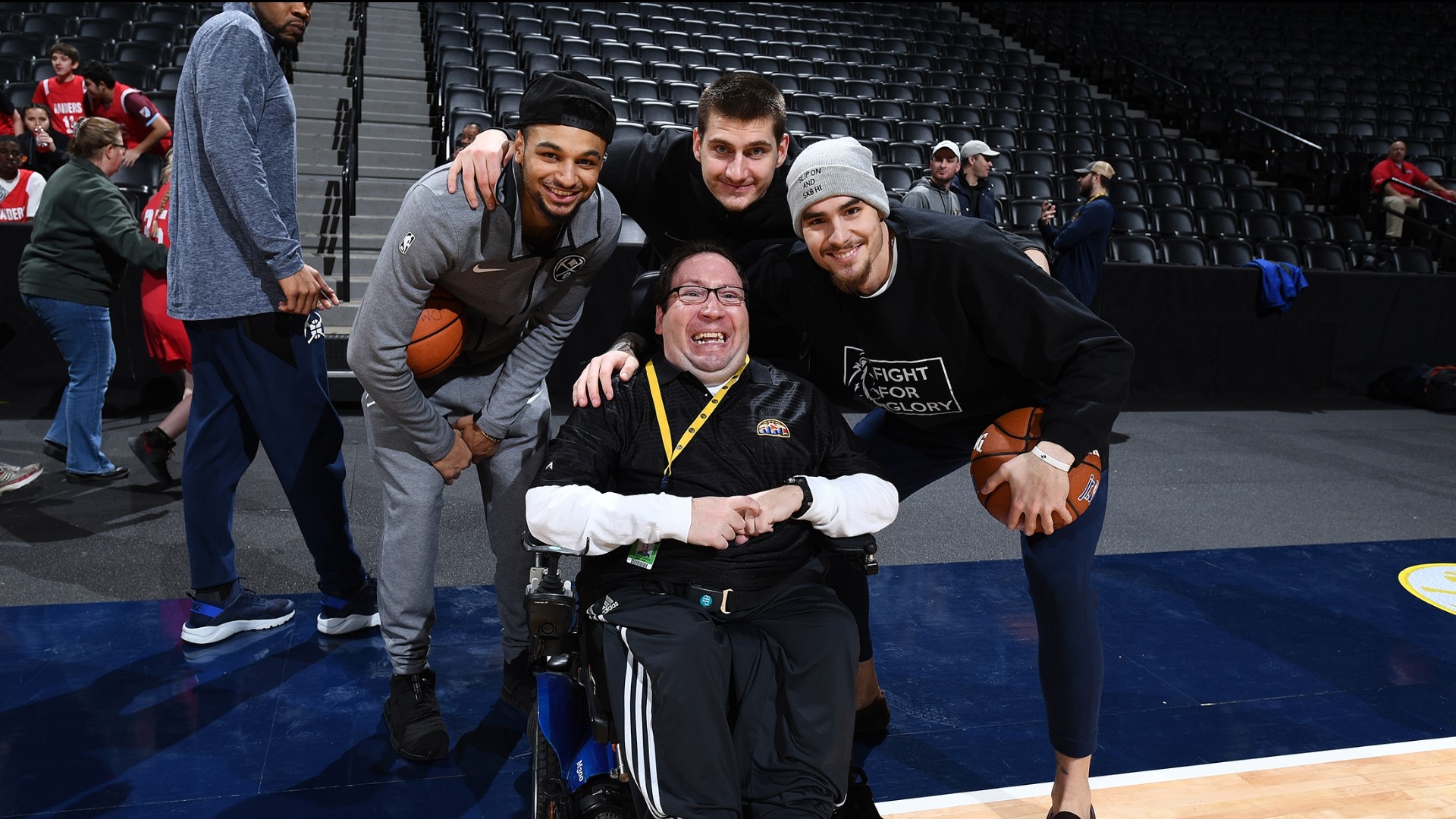 Meet the man who fists bumps every Nugget before each game | 9news.com