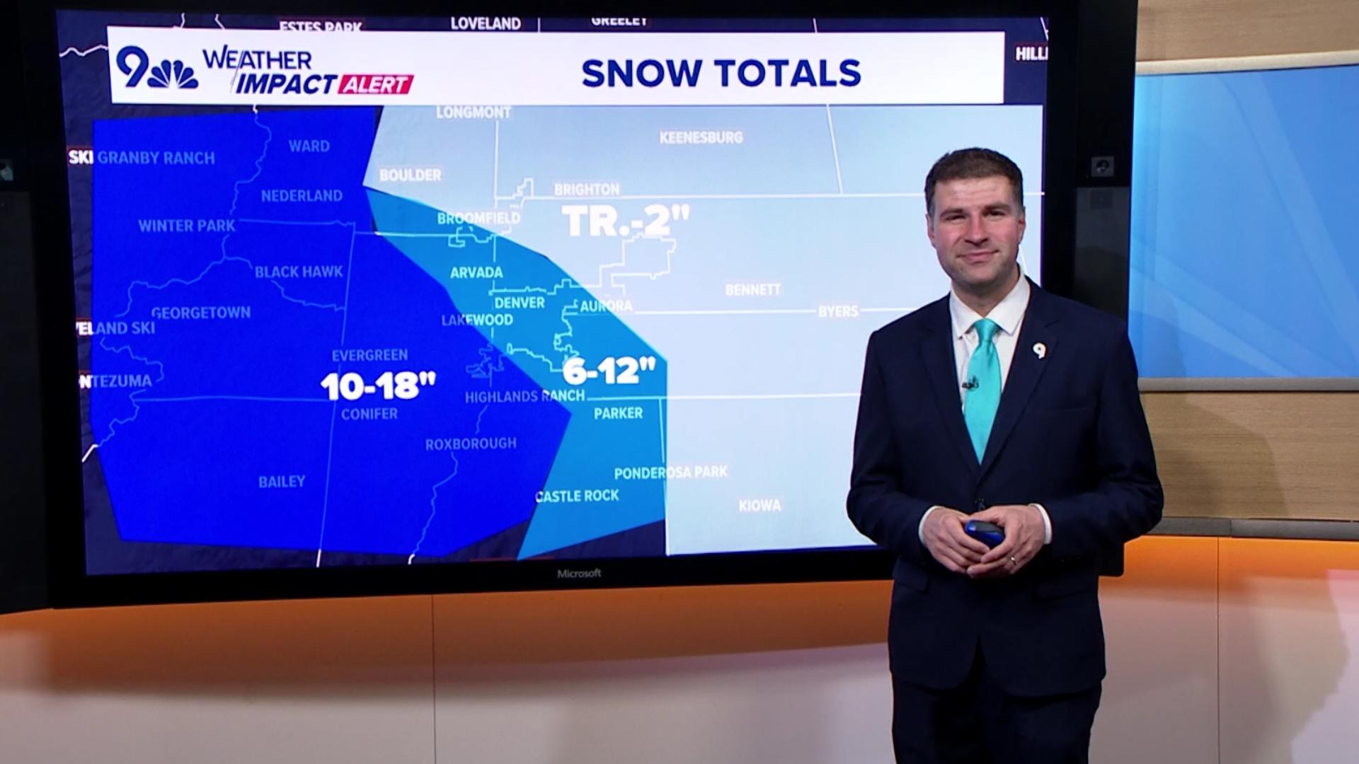 Colorado snow totals: How much fell Feb. 20-21 snowstorm in Denver metro area | 9news.com