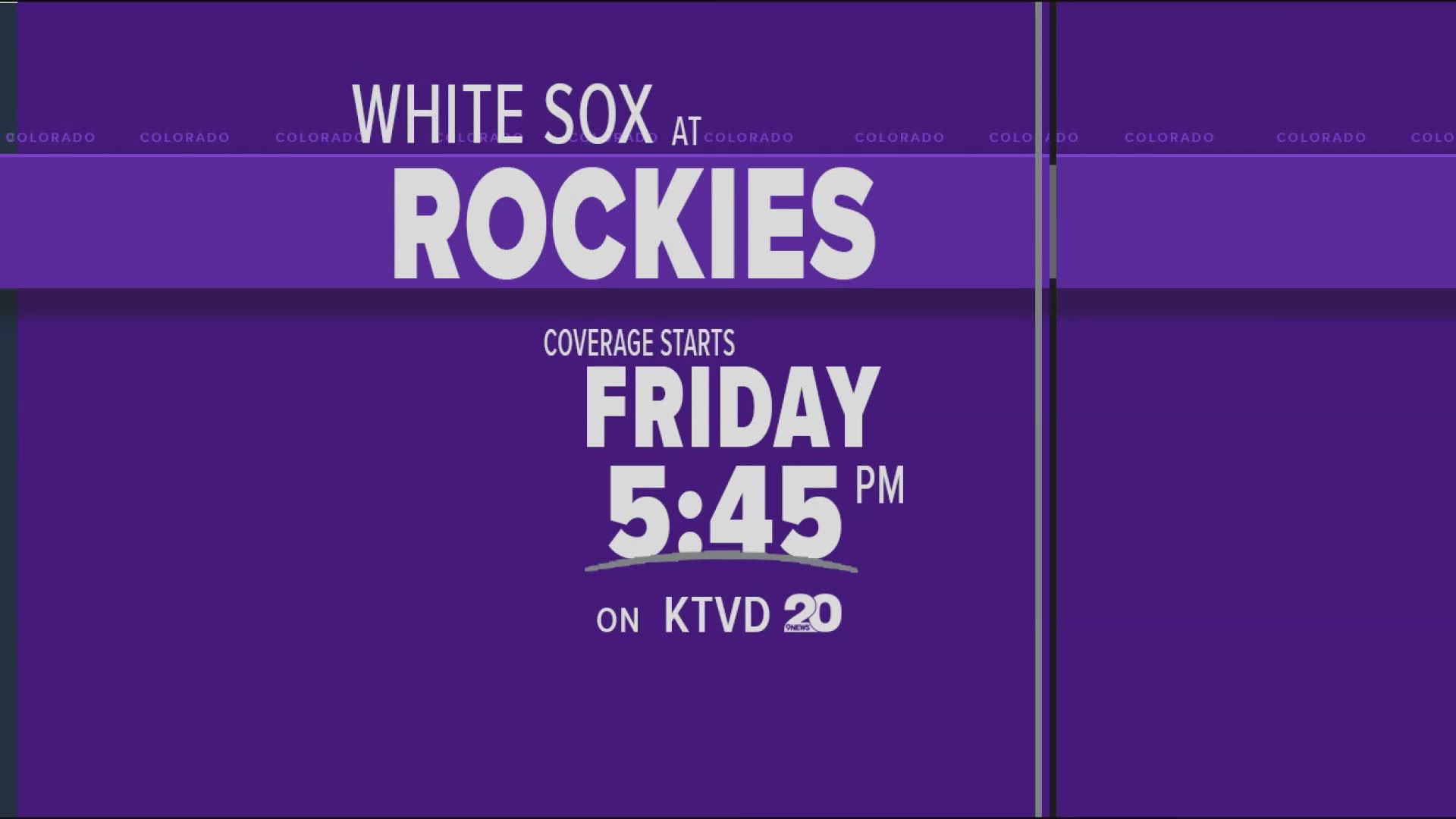 Rockies vs. White Sox game airs free on KTVD in Colorado | 9news.com
