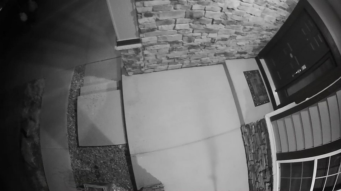Security camera video shows 3 people lighting fire on front porch ...
