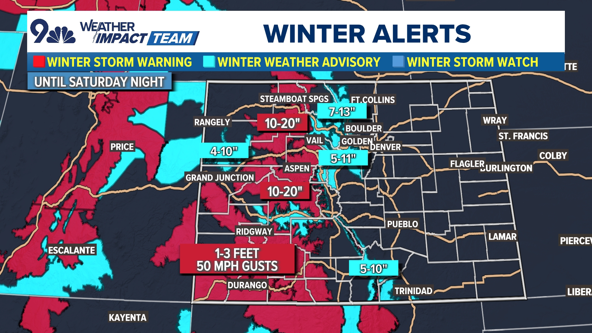 Denver weekend weather: Rain/snow showers, feet of snow in Colorado ...