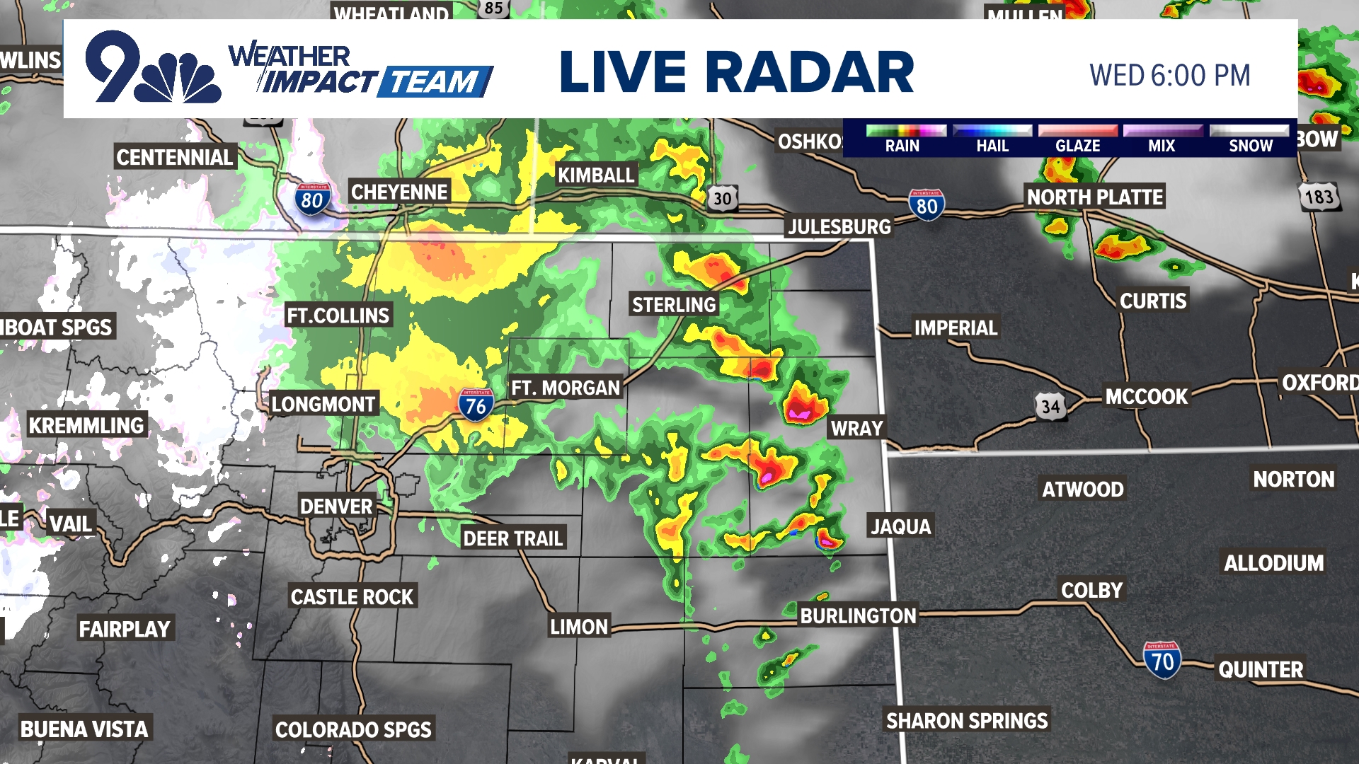 Wind, hail reported with severe storms in Colorado Wednesday | 9news.com