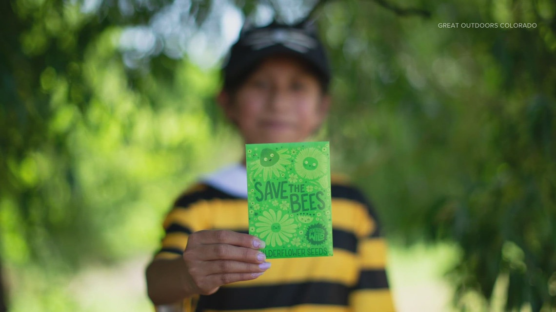 Generation Wild handing out wildflower seed packet to kids | 9news.com