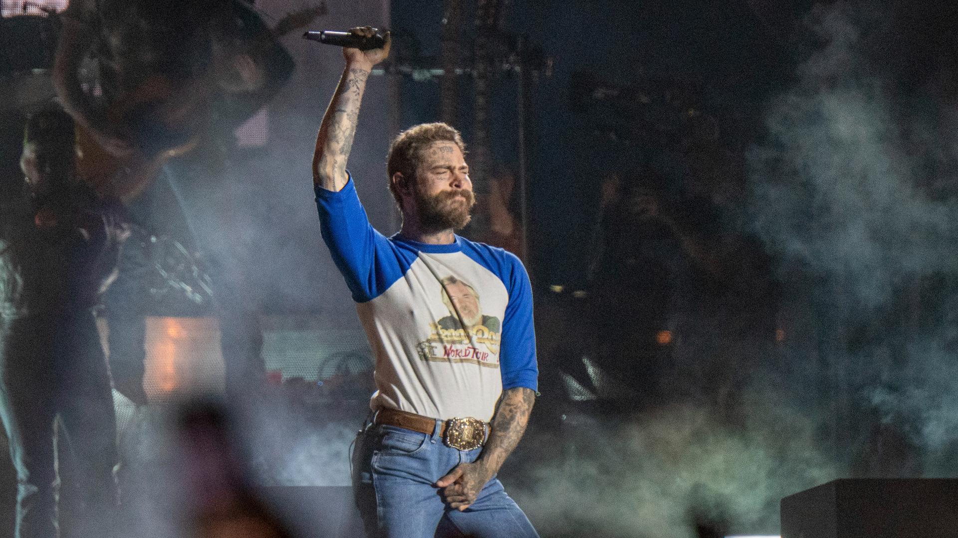 Post Malone brings big stadium tour to Denver on Sunday with Jelly Roll ...