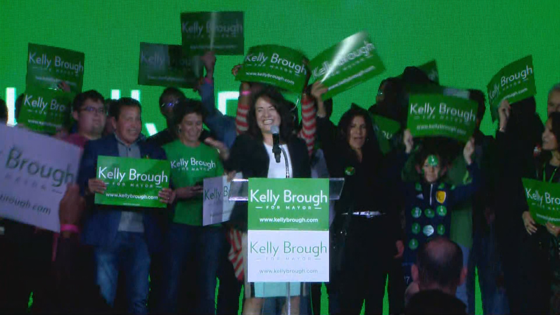 Denver elections: Kelly Brough speaks to supporters Tuesday night ...