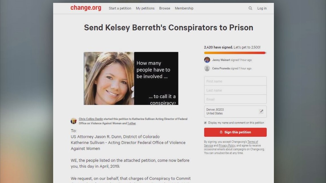 Online petition seeks more charges in Kelsey Berreth case | 9news.com