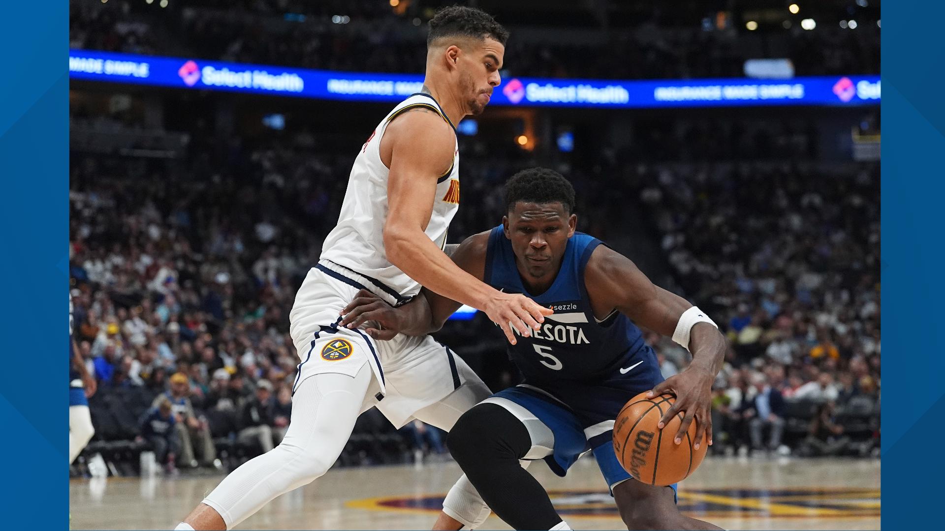 Timberwolves overpower Nuggets for sixth straight win | 9news.com