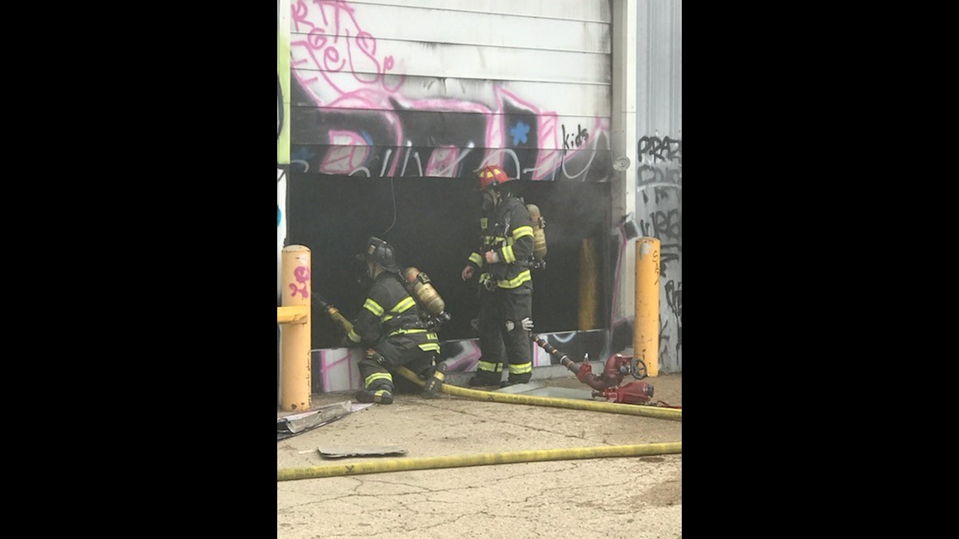 Fire burning in commercial building near Denver rail yard | 9news.com