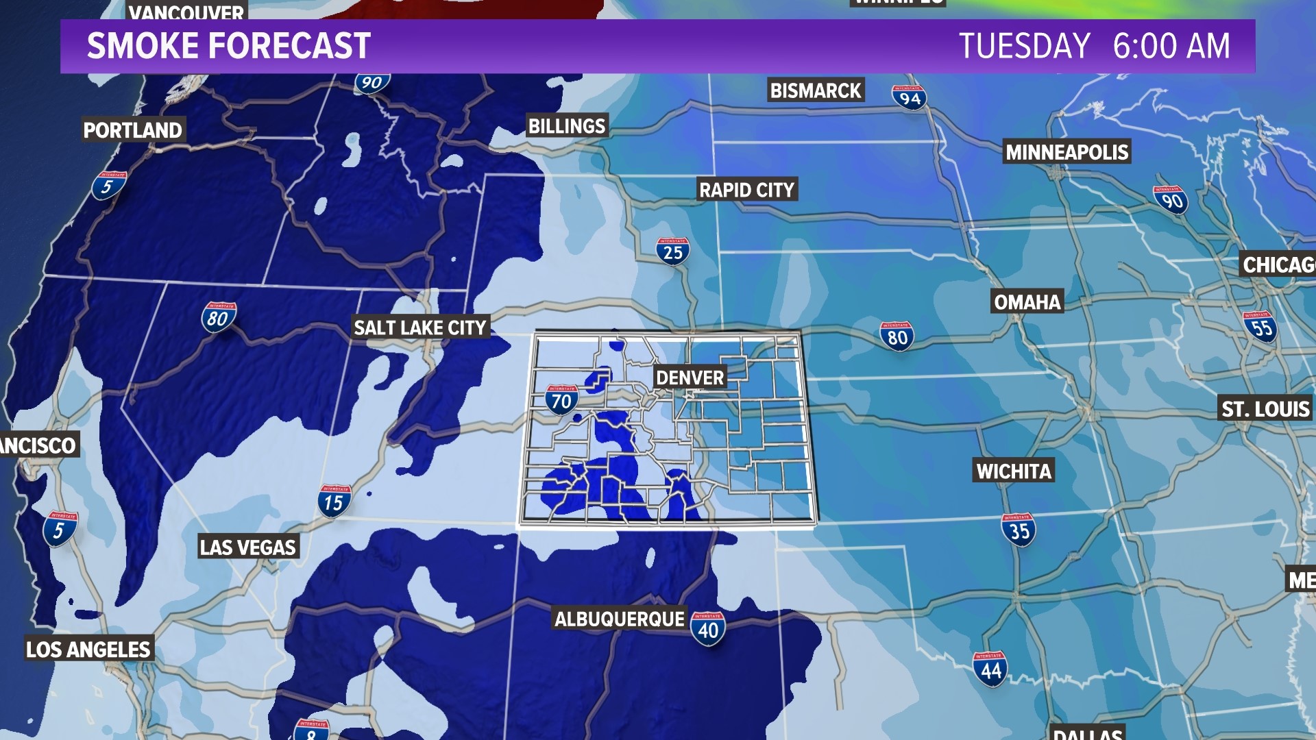 Colorado weather: Where's the wildfire smoke coming from? | 9news.com