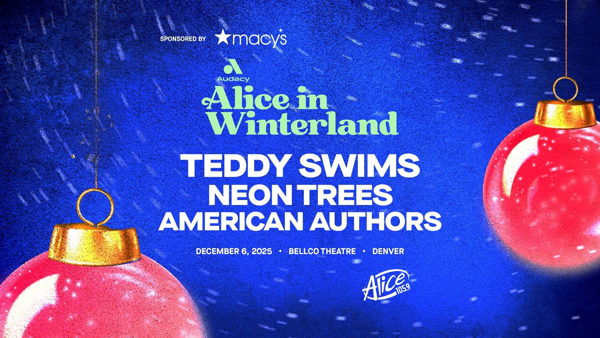 Teddy Swims to headline 'Alice in Winterland' 2025 concert | 9news.com