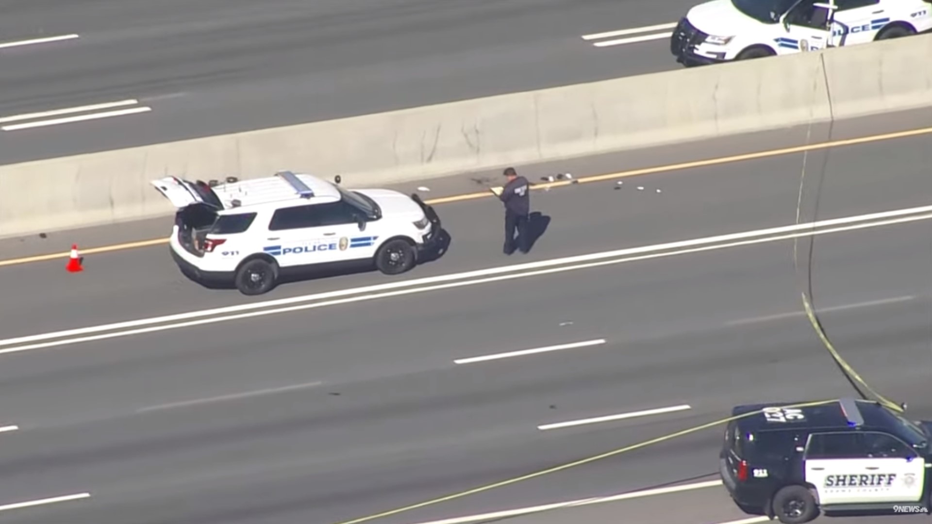 Interstate 25 closed for shooting involving Thornton officer | 9news.com
