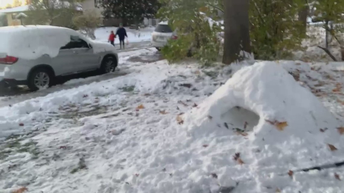 Wintry scene in Boulder after weekend snow | 9news.com