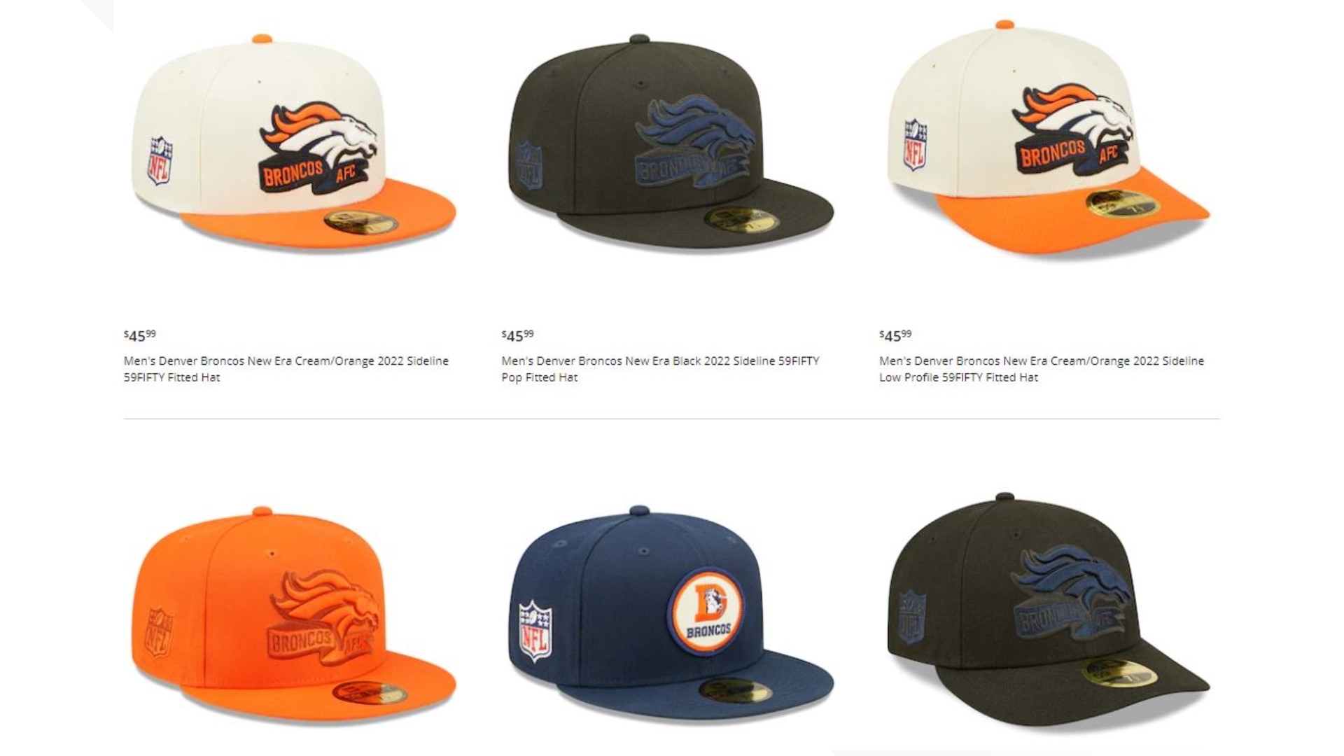 NFL debuts Denver Broncos 2022 official sideline caps | 9news.com