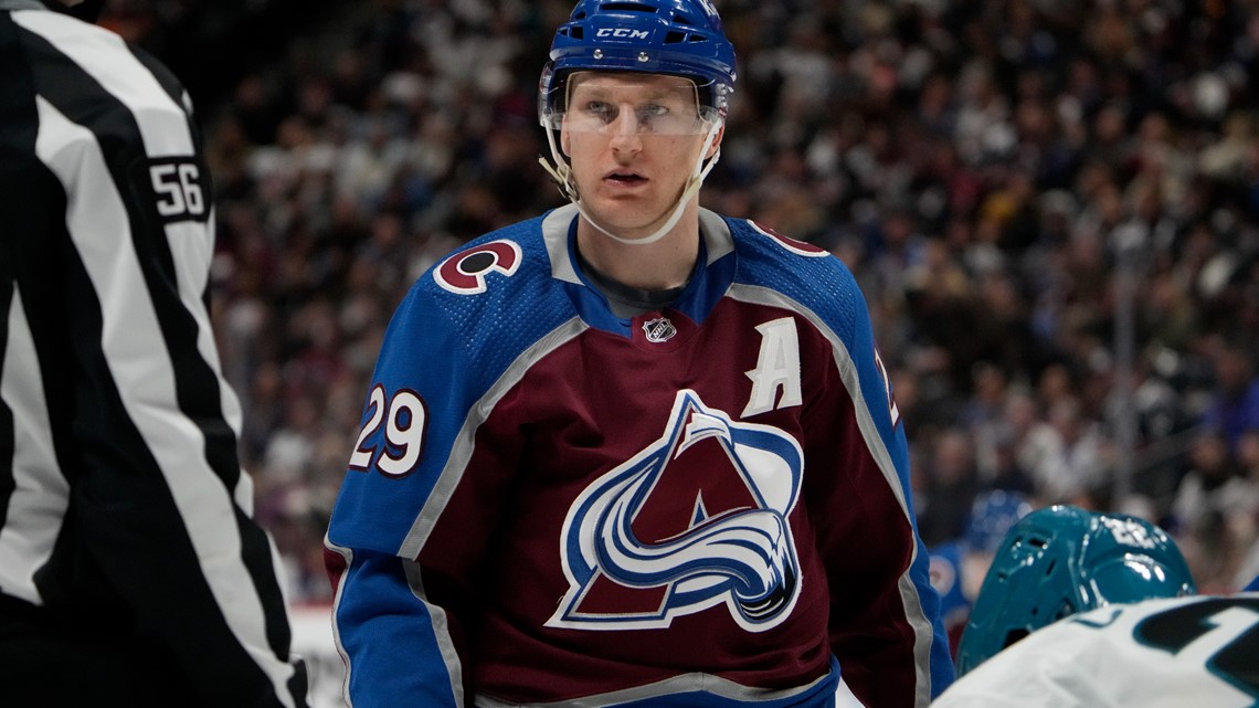 Nathan MacKinnon named NHL first star for December 2023 | 9news.com