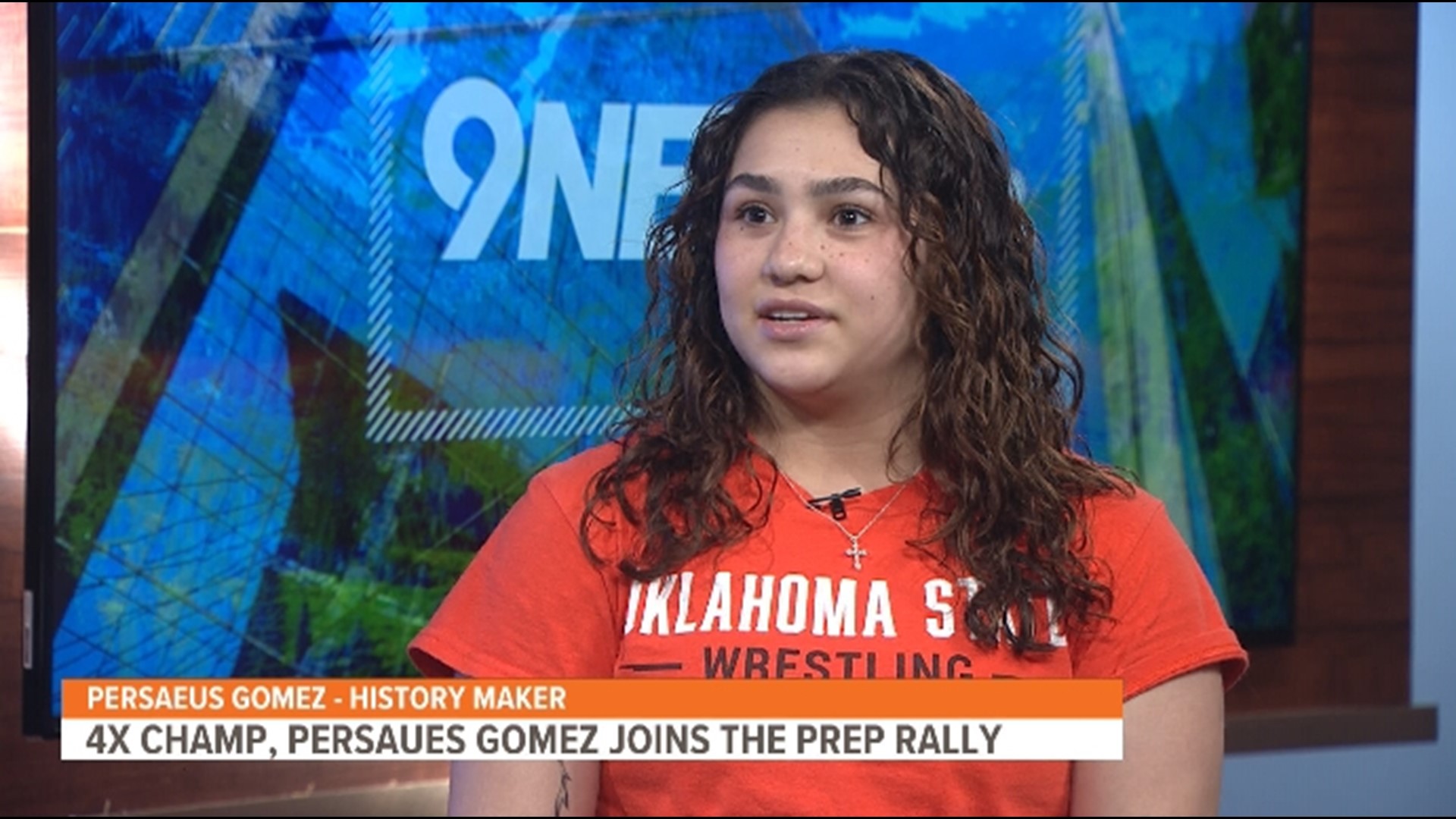 Girls wrestling history maker, Persaeus Gomez, joins the Prep Rally ...