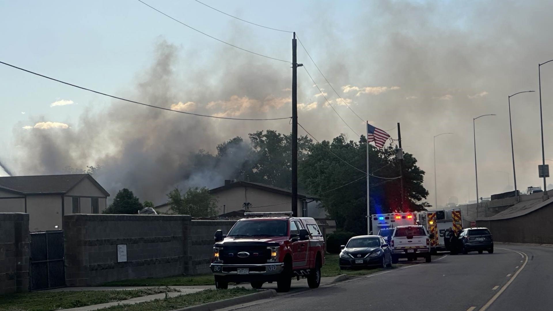 2 firefighters injured battling storage unit fire in Arvada | 9news.com