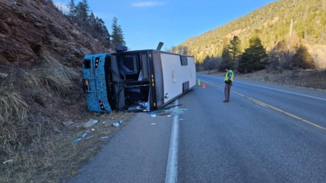 Bustang bus driver injured in Highway 62 crash in Colorado | 9news.com