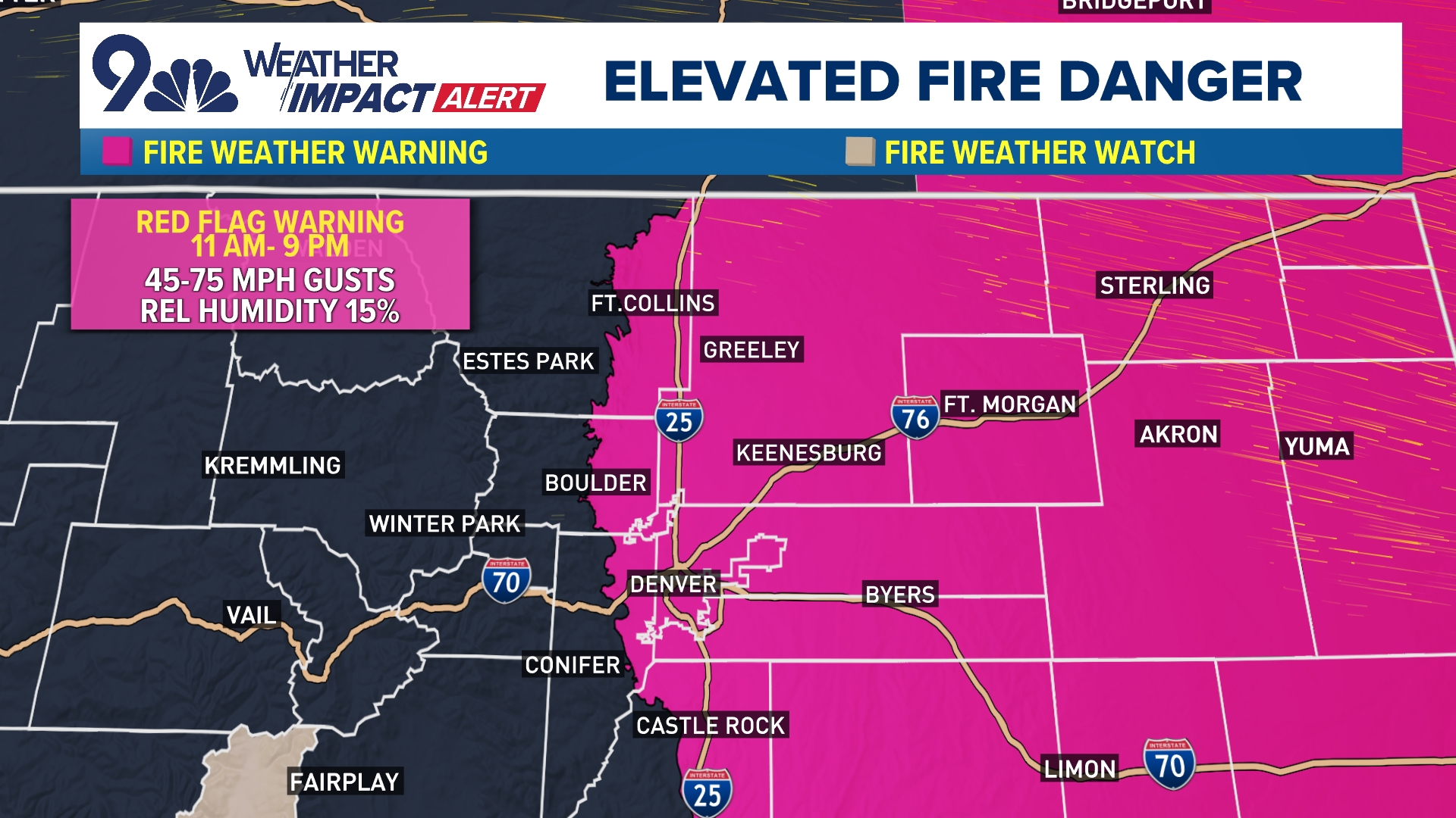 Schools, roads close as Colorado faces strong winds and high fire ...
