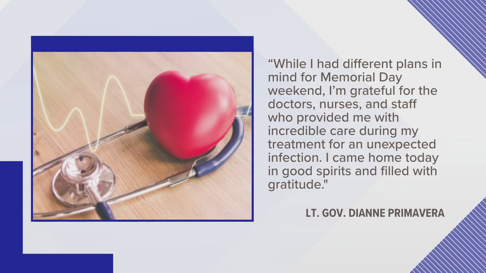 Lieutenant Governor Dianne Primavera released from hospital | 9news.com