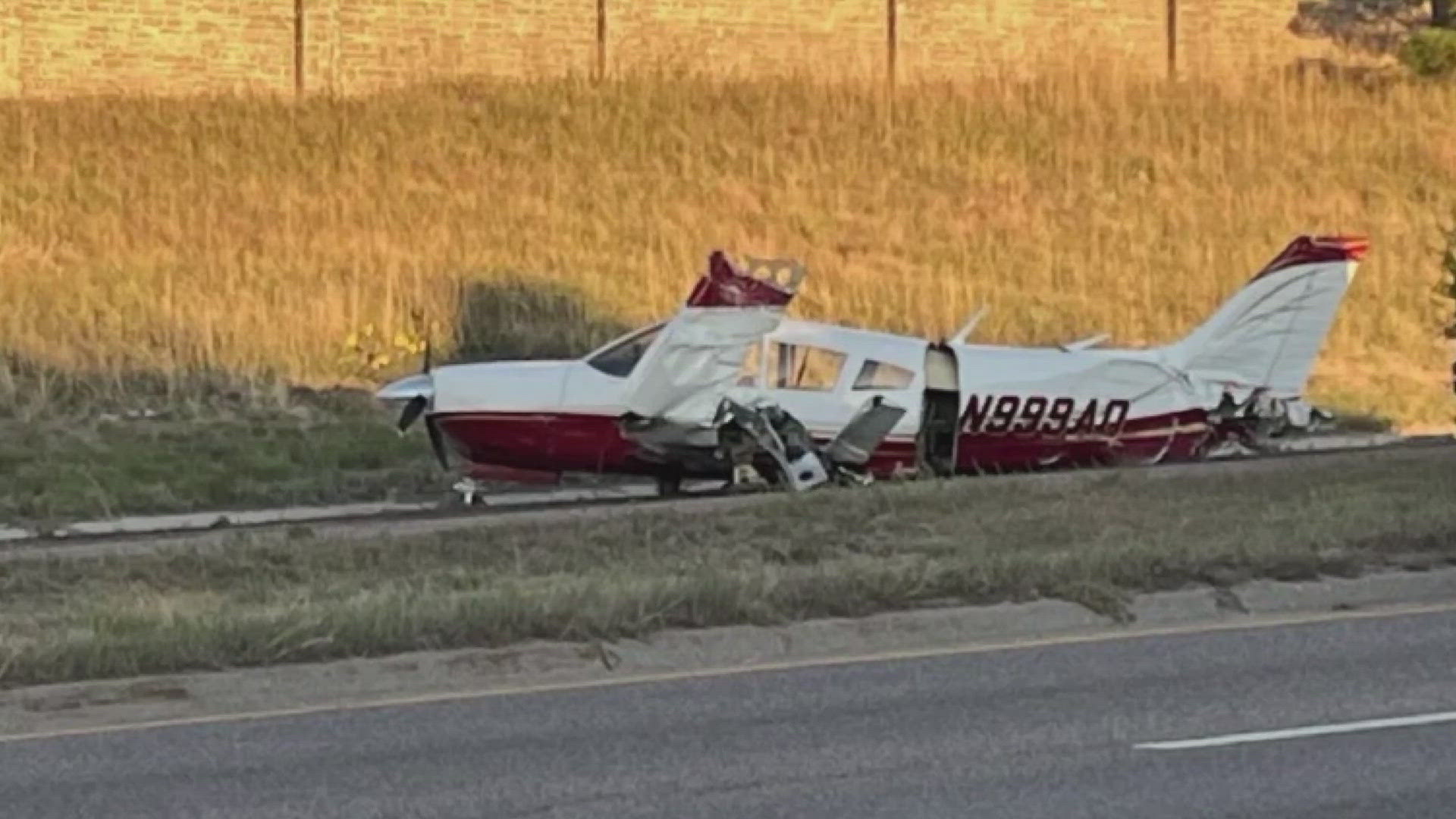 Plane crash-landed on road in Colorado Springs | 9news.com