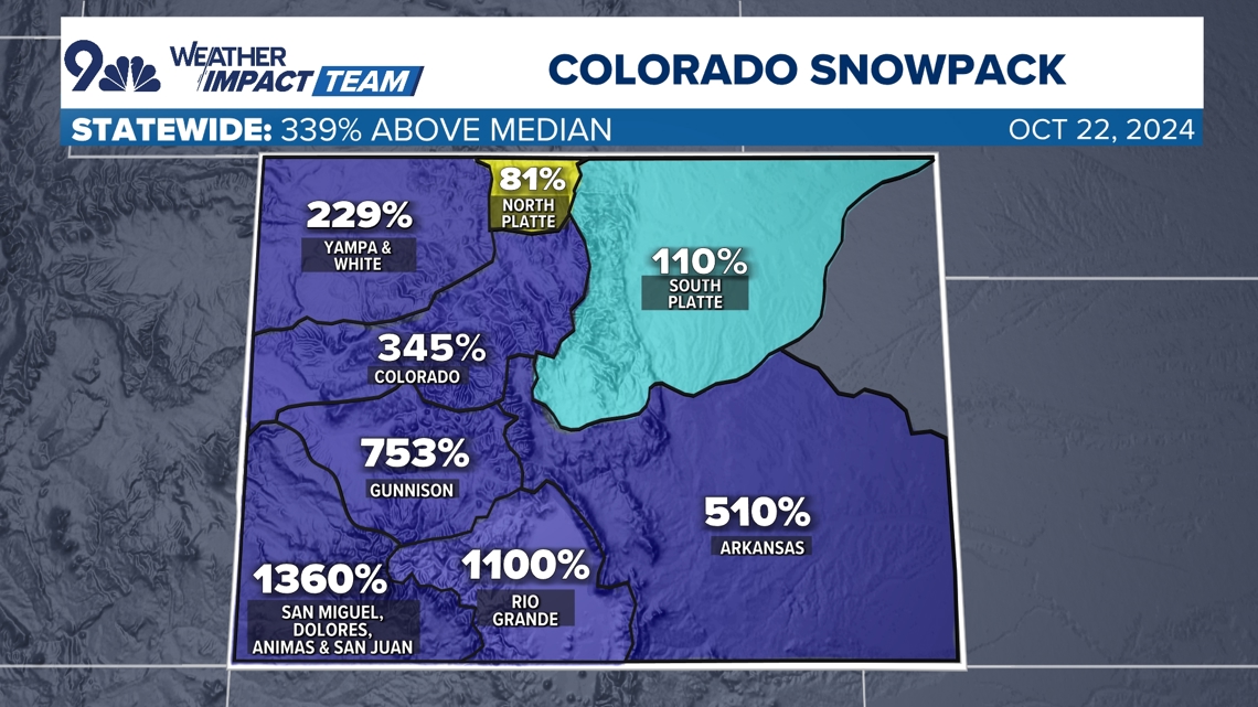 Snowpack maps allow you to track this season's accumulation | 9news.com
